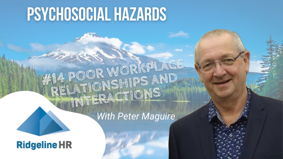 Psychosocial hazard #14 - Conflict or poor workplace relationships and ...